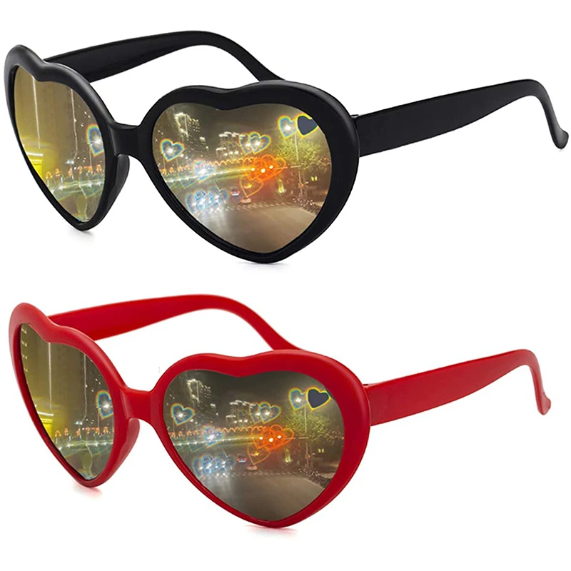 Heart Glasses Turn Lights Hearts | Sunglasses Heart Effect - Women ...
