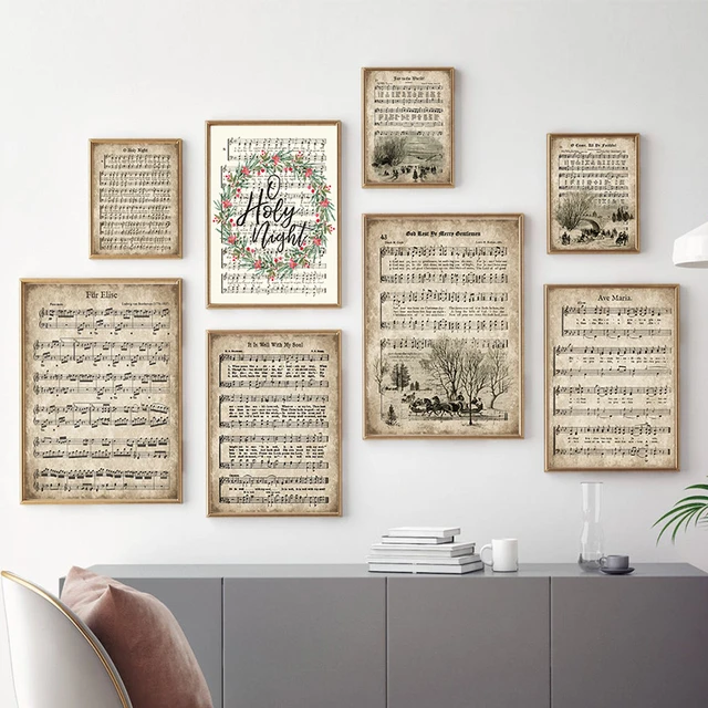 Framed Sheet Music Art