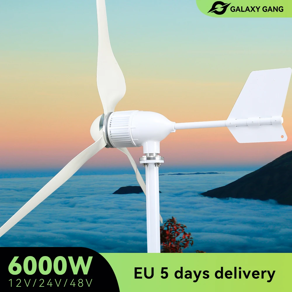 Wind-Turbine-6000W-12V-24V-48V-Super-Hybrid-Charge-Controller-Windmill ...