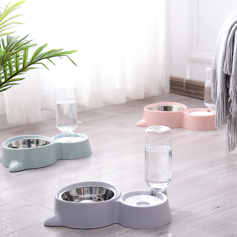 Novo-2-in-1-Cat-Bowl-Dispensador-De-gua-Autom-tico-De-Armazenamento-De ...