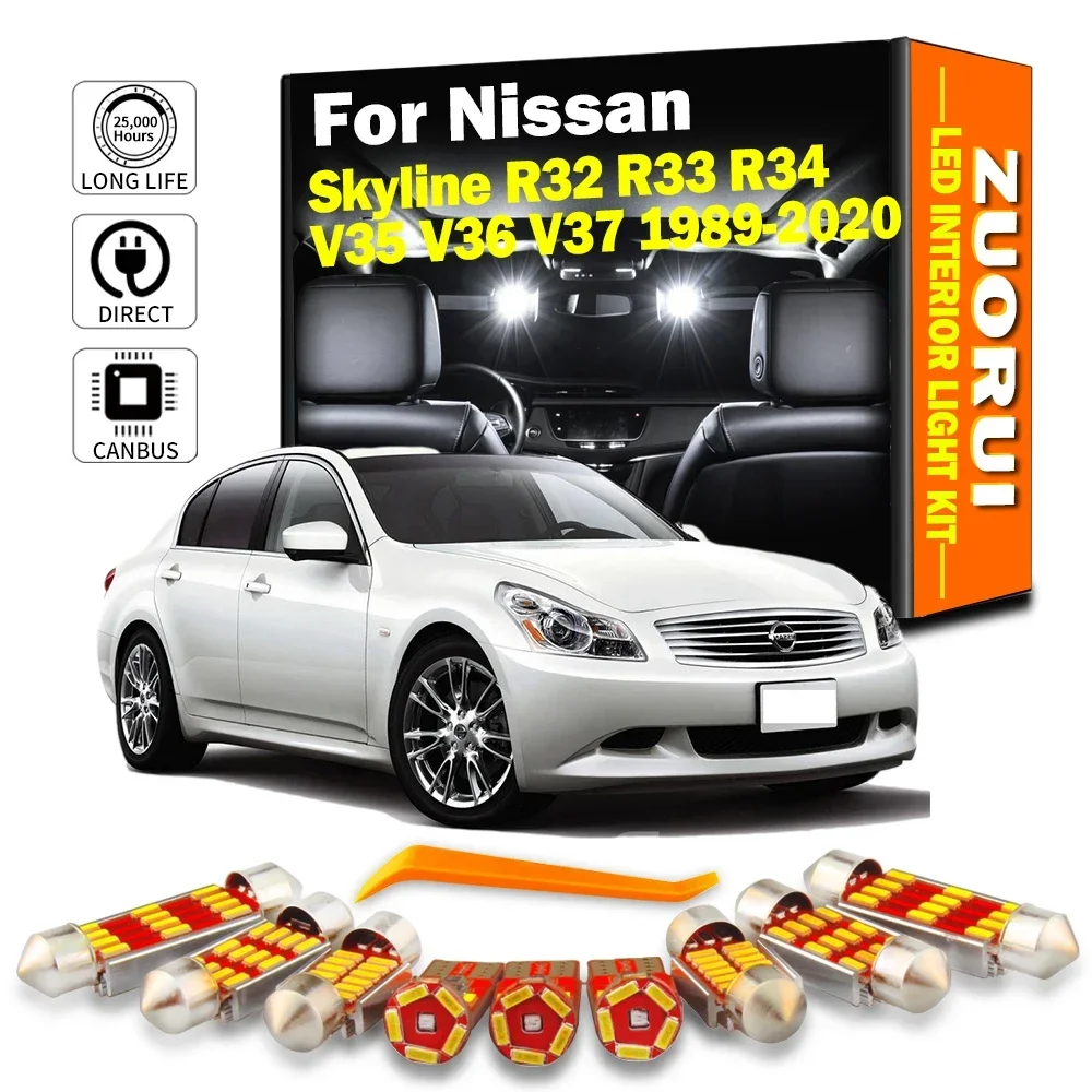 ZUORUI-Canbus-Car-LED-Interior-Dome-Light-Kit-For-Nissan-Skyline-R32 ...
