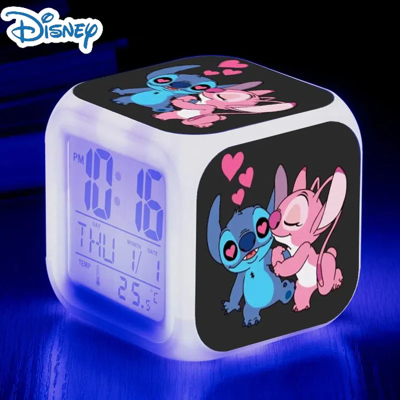 Stitch-Alarm-Clocks-Night-Light-Color-Disney-Change-7-Led-Desk-Home ...