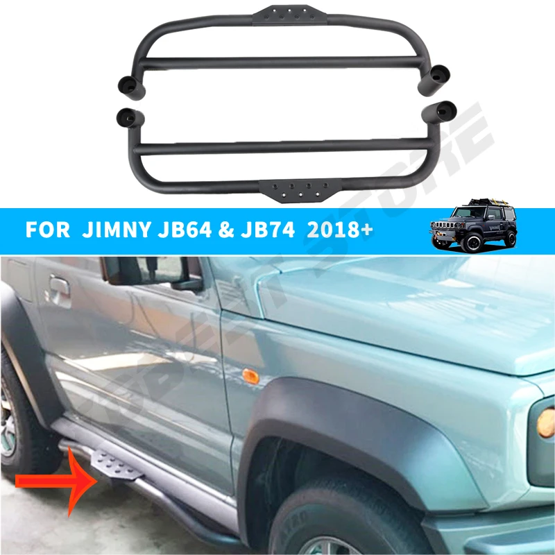 Car-Side-Steps-Bar-Pedal-Rock-Slider-for-Suzuki-Jimny-JB64-JB74-2019 ...