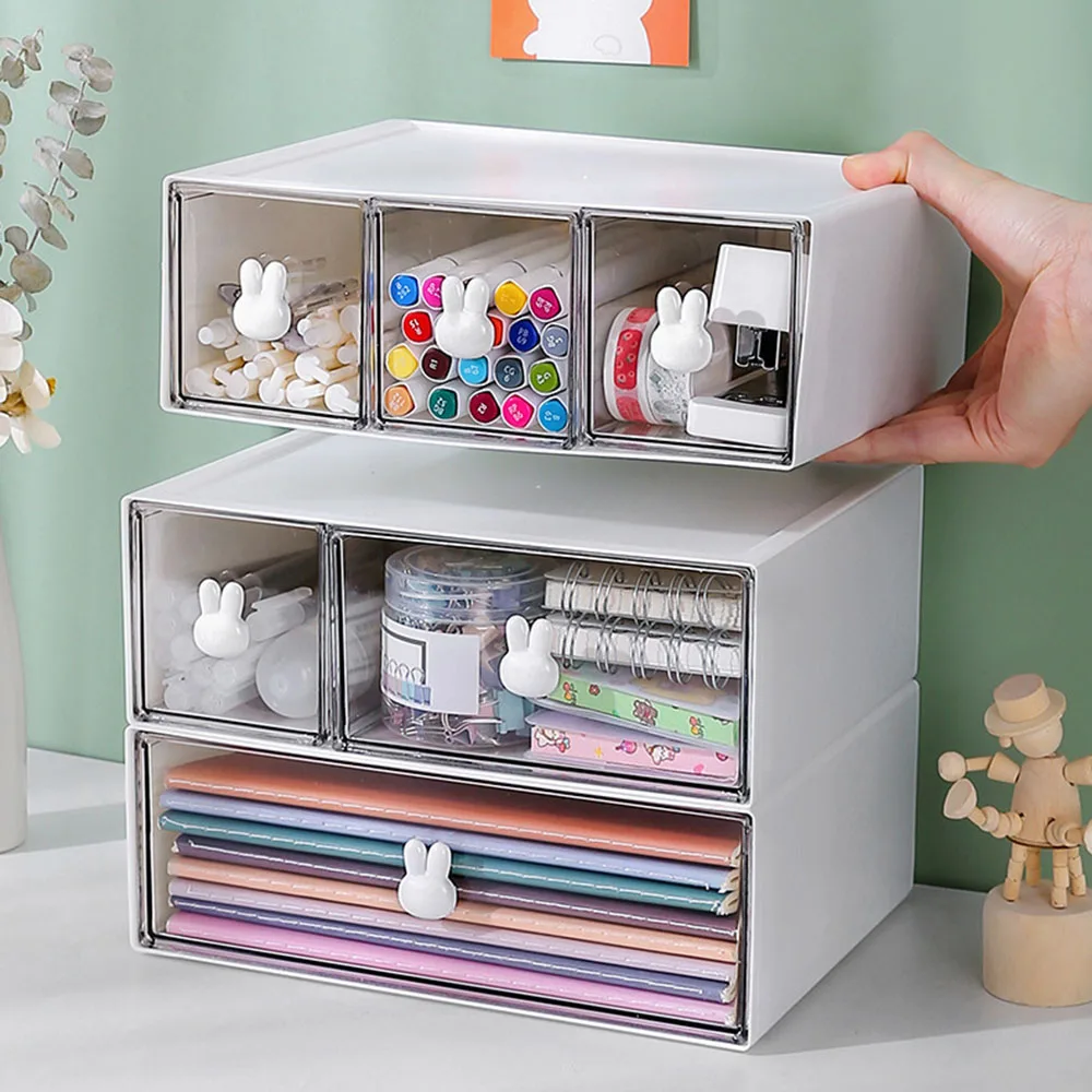 Desktop-Drawer-Box-Stackable-Stationery-Storage-Box-Multifunctional ...