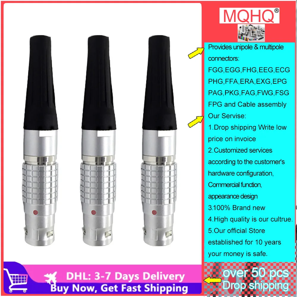 Conector circular LEM de 30 Pines, enchufe recto macho FGG 00B 0B 1B 2B ...