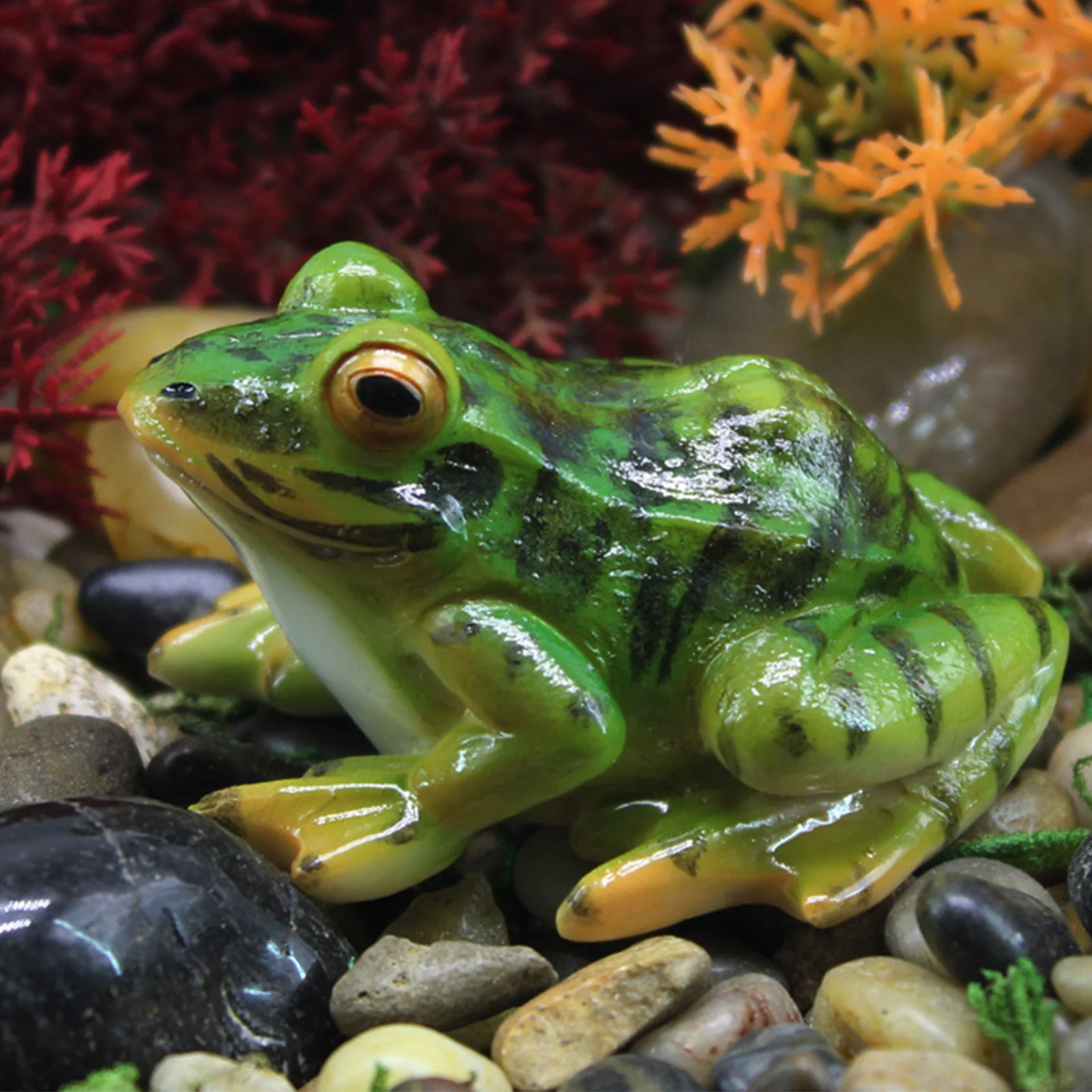 Mini Green Frog Tortoise Resin Ornament Figurines Miniatures Bonain ...