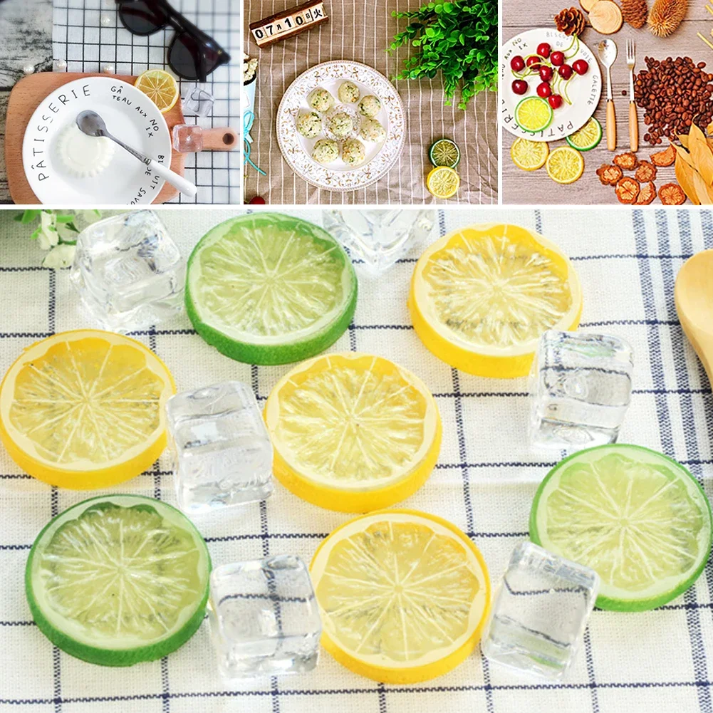 Mini-Photography-Props-Simulation-Lemon-Slices-Artificial-Ice-Cubes-for ...