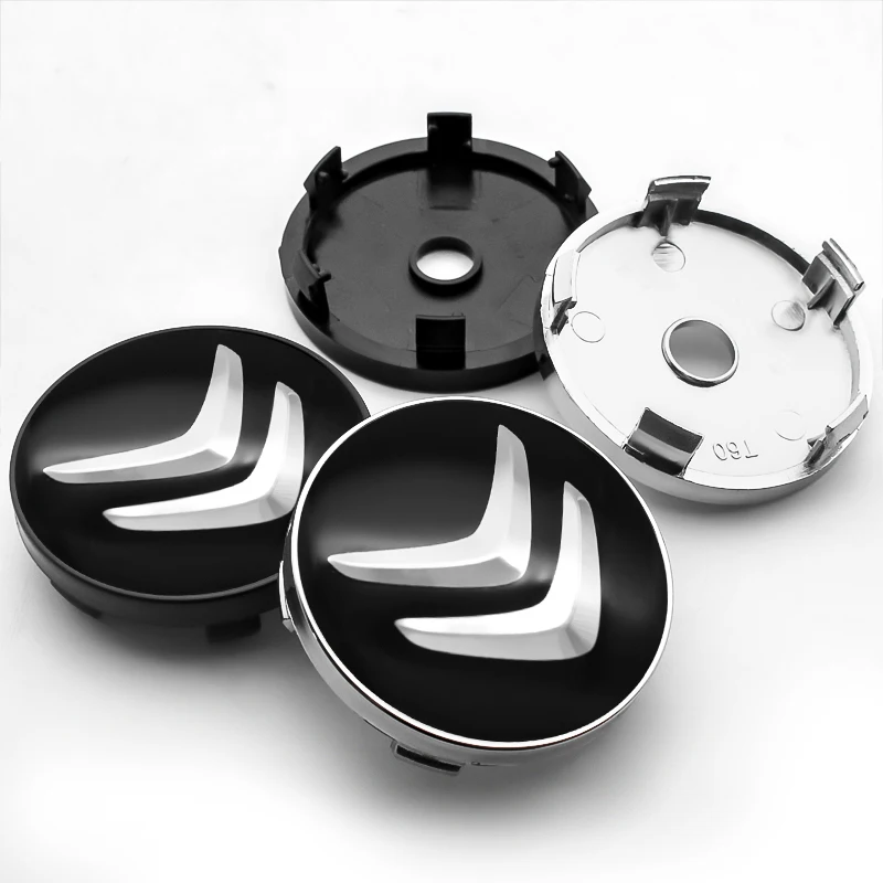 4pcs 56+60mm Car Wheel Hub Center Caps Rim Cover Badge Emblem Stickers ...