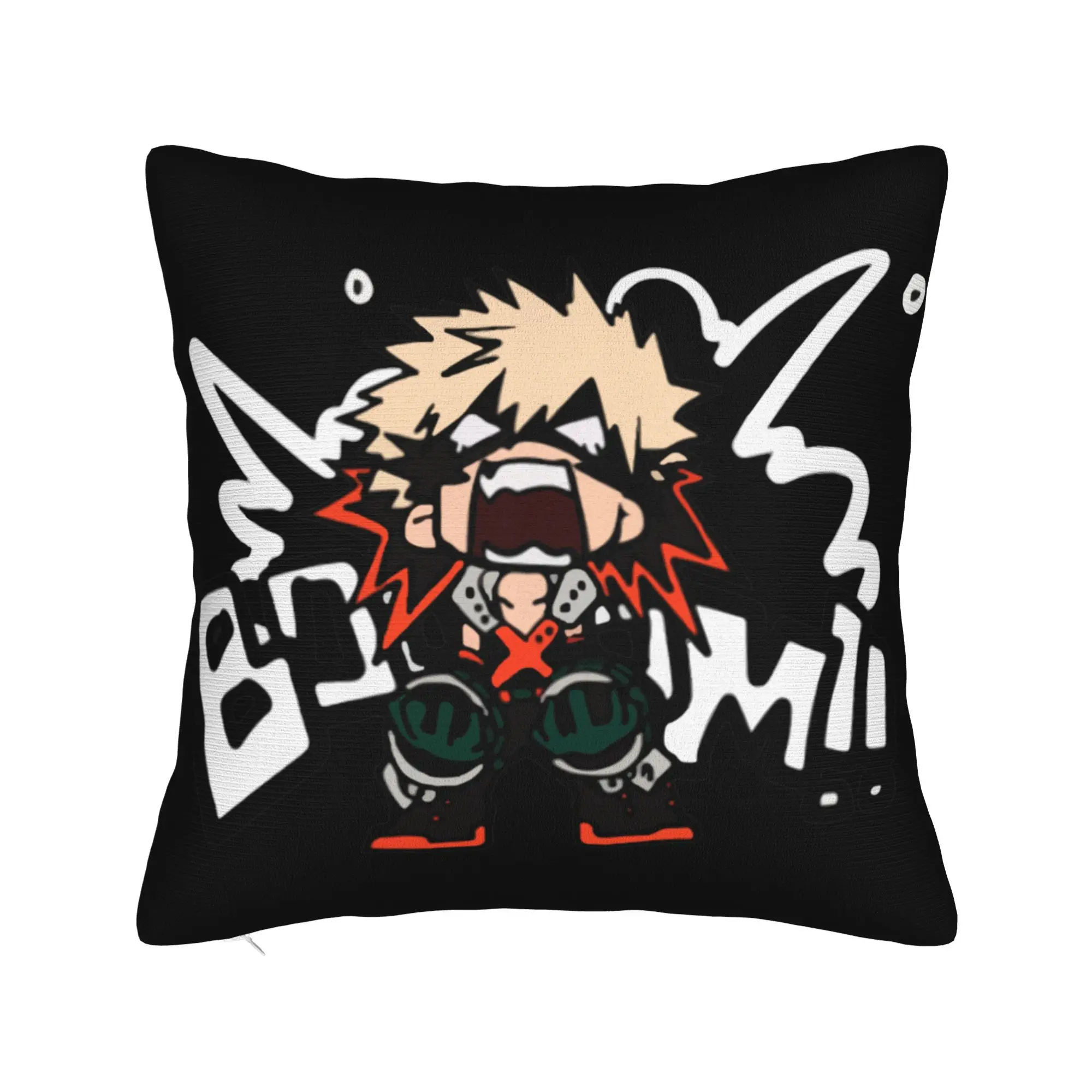 Katsuki Bakugo Pillowcase Soft Polyester Cushion Cover Decorative Throw ...