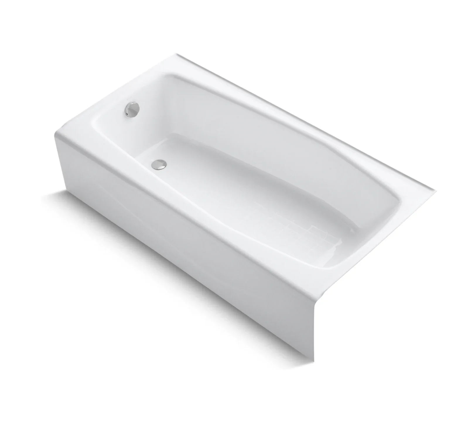 Cast-Iron-Three-Wall-Soaking-Bath-Tub-with-Left-Hand-Drain-modern-bath ...