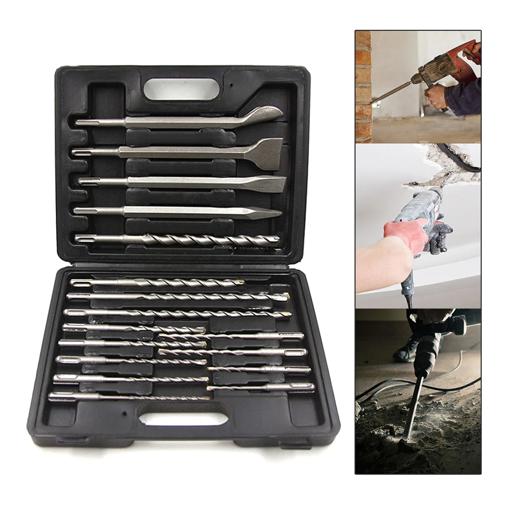 17Pcs-Set-Electric-Hammer-SDS-Plus-Drill-Bit-Set-110-160-200-250mm-for ...