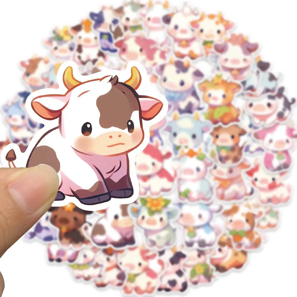 10-50Pcs-Cartoon-Cute-Rainbow-Cow-DIY-Graffiti-Sticker-Pack-for-Kid ...