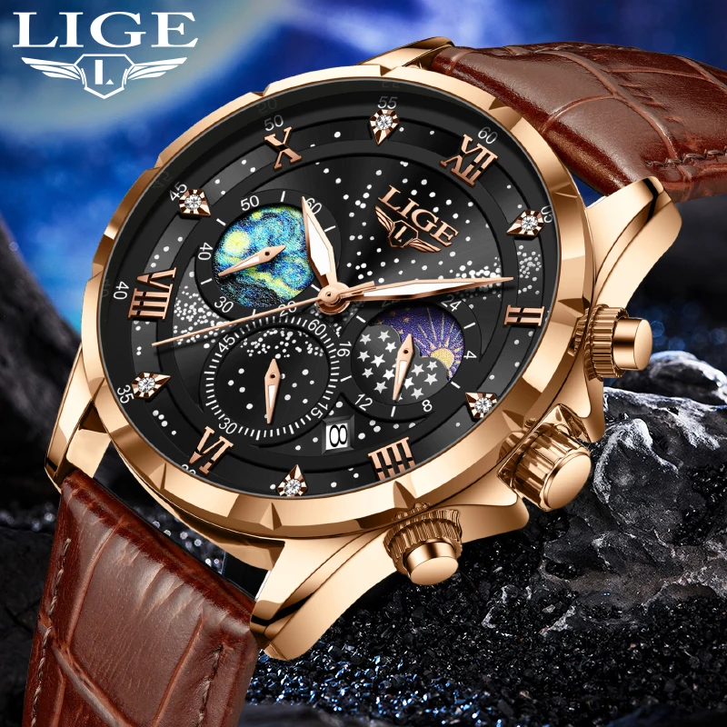 LIGE-Business-Quartz-Watch-For-Men-Top-Brand-Luxury-Leather-Watch-Men ...