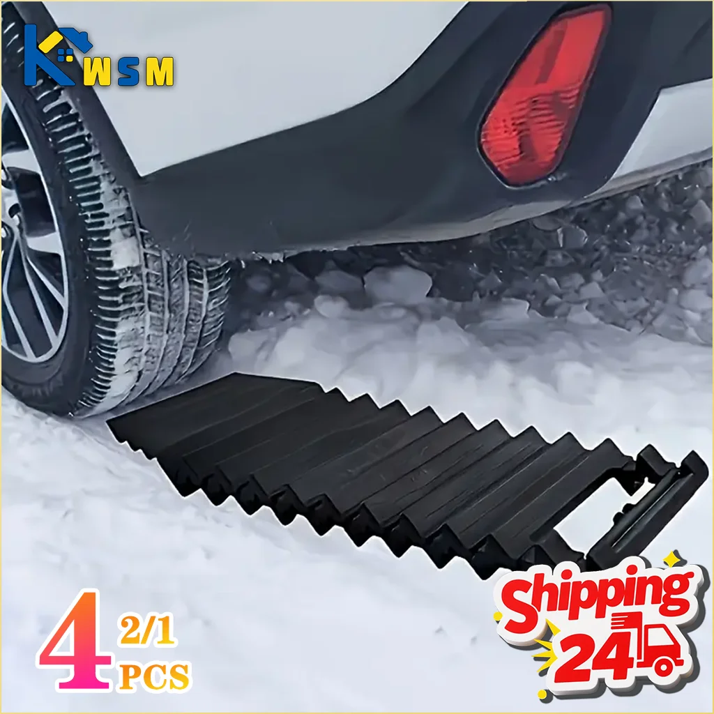 Universal Car Tire Traction Mat Portable Anti Skid Wheel Pad Ladder for ...