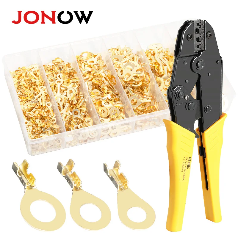 150-650PCS-Ring-Electrical-Screw-Crimp-Terminals-Boxed-Gold-Silver-M3 ...