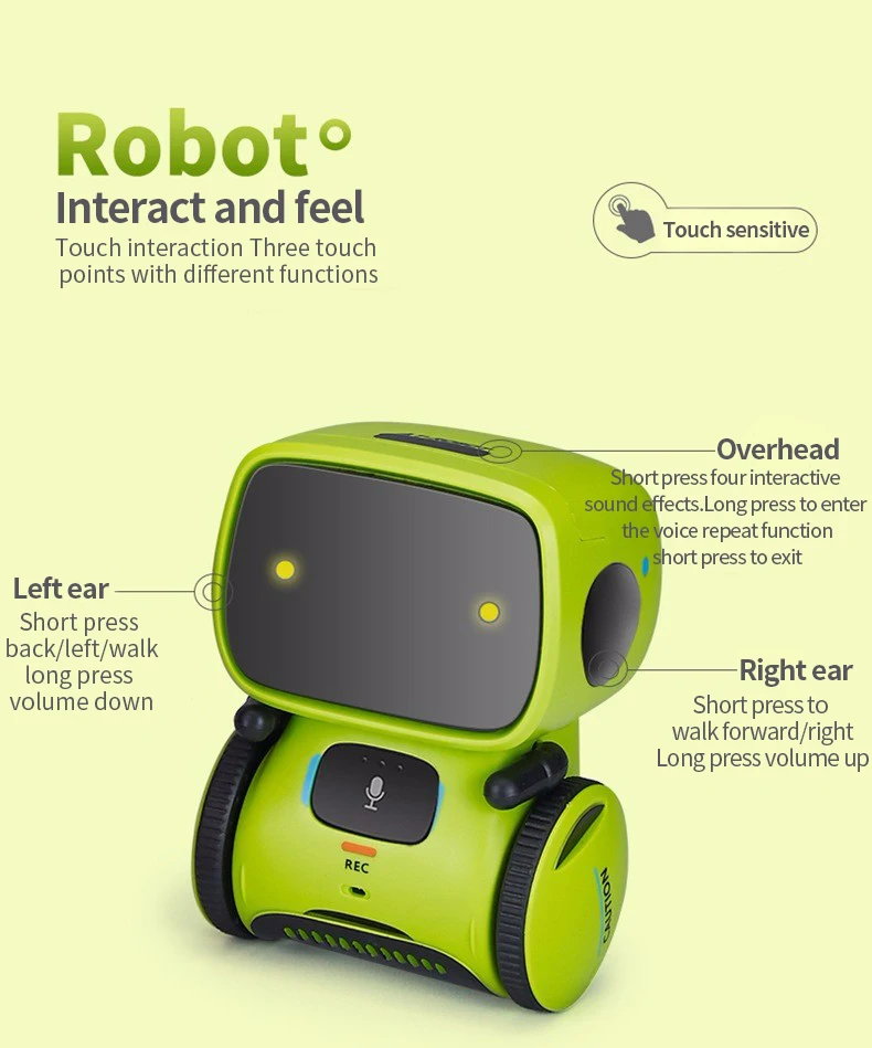 Voix anglaise R - Smart Interactive Robot Toy Intelligent Robot with ...