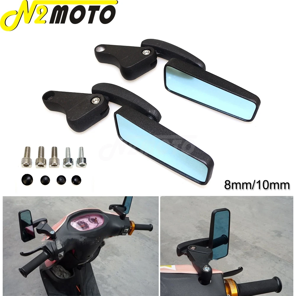 Universal-Motorcycle-Mini-Side-Mirrors-For-Honda-Motorbike-Street-Bike ...