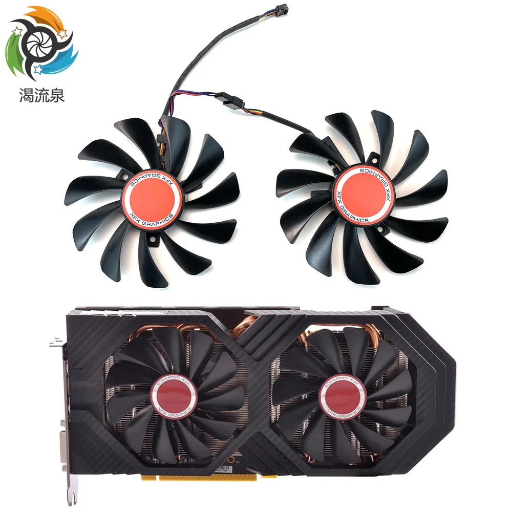 New-2pcs-set-FDC10U12S9-C-CF1010U12S-95mm-Alternative-RX590-GPU-Video ...