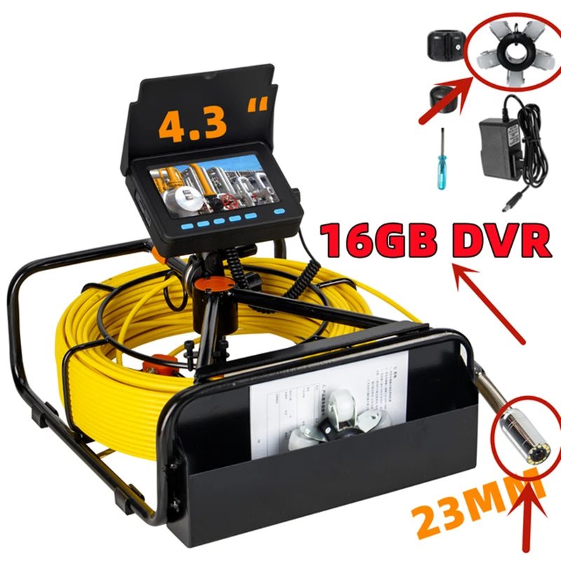 Sewer-Pipe-Inspection-Camera-DVR-16GB-Video-Recording-SYANSPAN-Drain ...