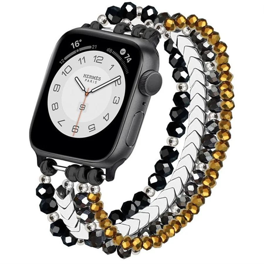 Suitable-for-Apple-Watch-87654-SE-Arrow-Jewelry-Beaded-Watch-Strap ...