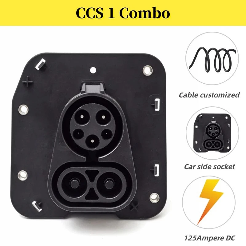 Ccs1 Electric Car Vehicle Male Combo 1 Ccs 1 Socket Type 1 Charging Connector Dc 125a
