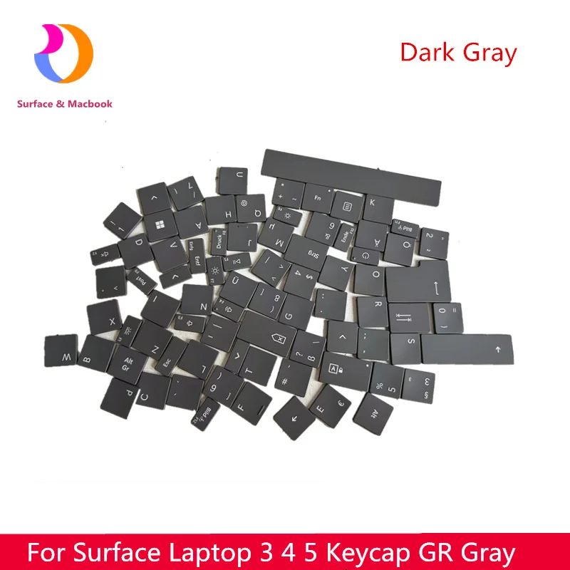 Key Cup For Microsoft Surface Laptop 3 4 5 6 Key Cap German Layout dark ...