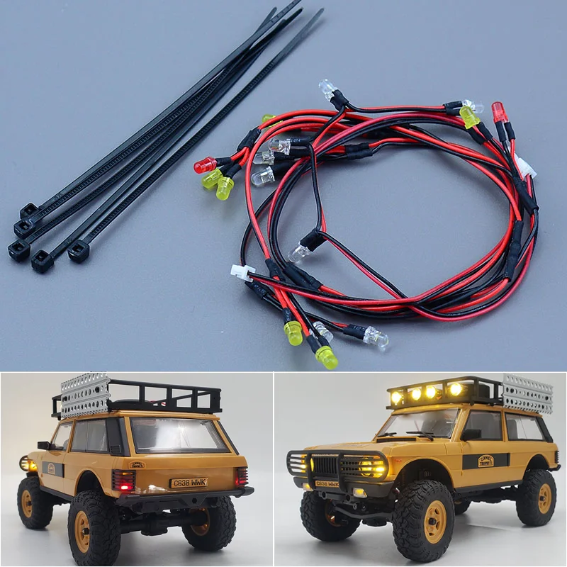FMS FCX24M LED 5V Lighting Upgrade System Front/rear Lamp for 1/24 RC ...