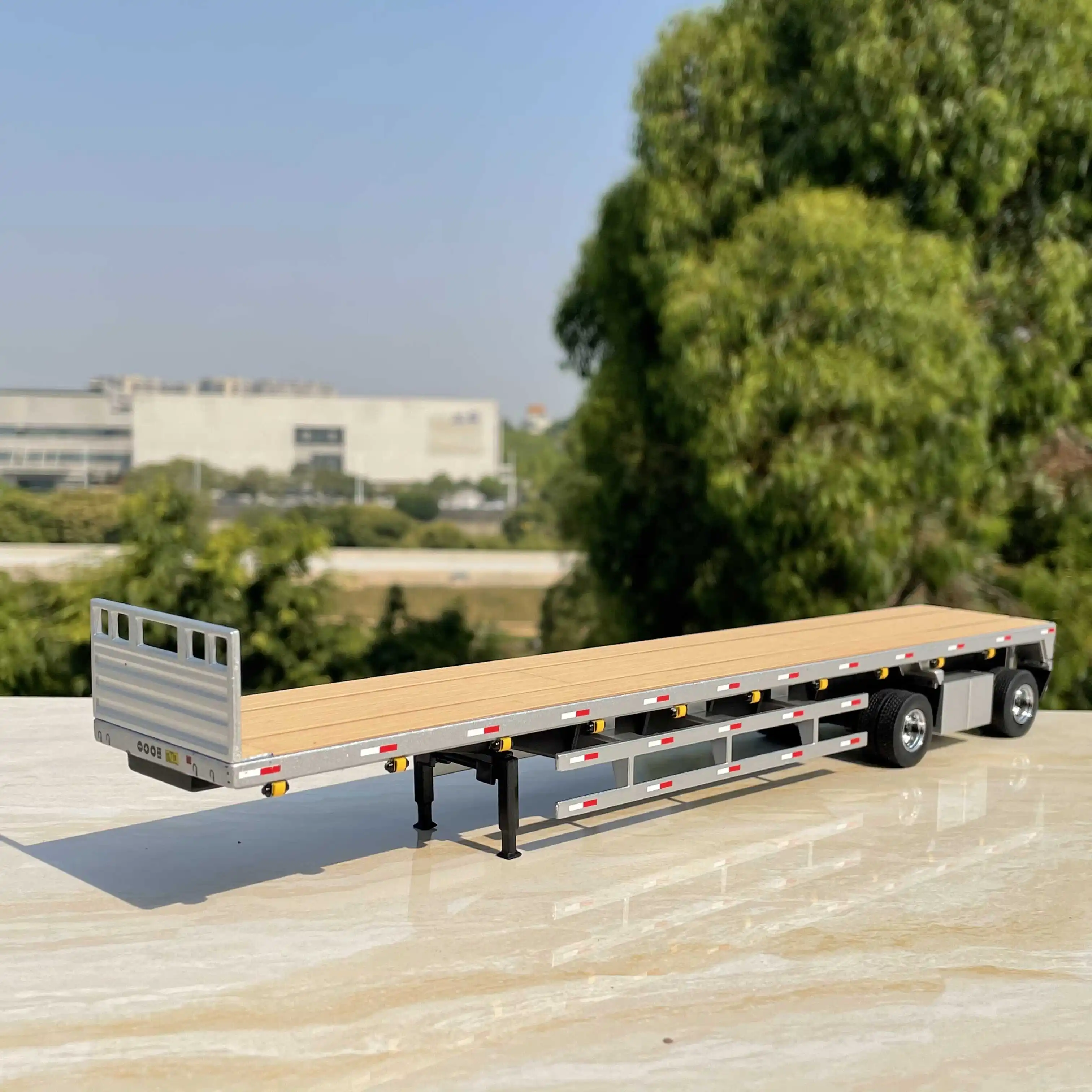 1:50 Semi-trailer Model Flatbed Trailer Conversion Parts Simulation ...