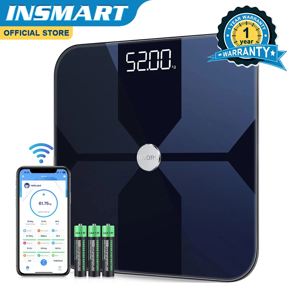 INSMART-Smart-Body-Fat-Weight-Scales-Bioimpedance-Scale-Digital-Balance ...