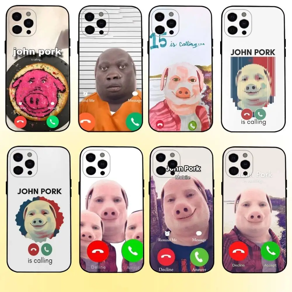 John Pork is Calling Answer Call Phone Case For iPhone17,16,15,14,13,12 ...