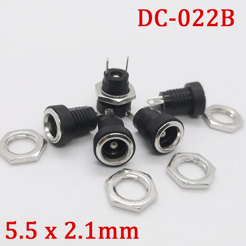10pcs/lot 5.5mm X 2.1mm Dc-022b Dc Jack Adapter 3a 12v Dc022b Dc Power ...