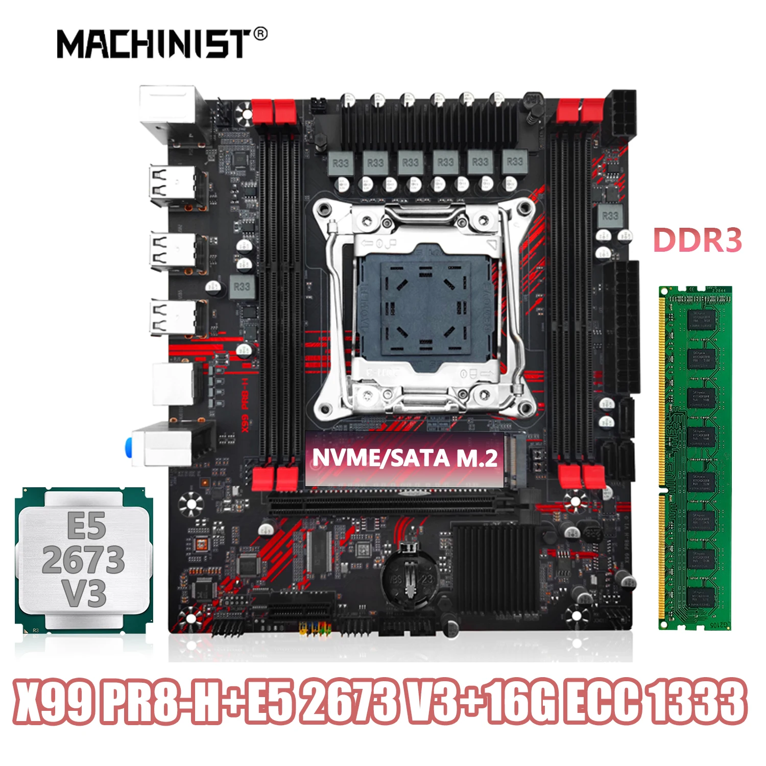 MACHINIST-PR8-H-X99-Motherboard-Set-Kit-With-Intel-LGA2011-3-Xeon-E5 ...