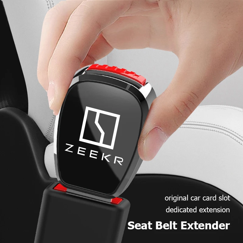 1Pcs Car Emblem Seat Belt Clip Adjustable Extension Plug Auto Interior ...