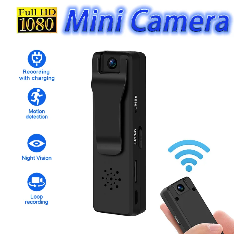 Mini Body Camera Action Cam Wireless Smart Home Night Vision Motion ...