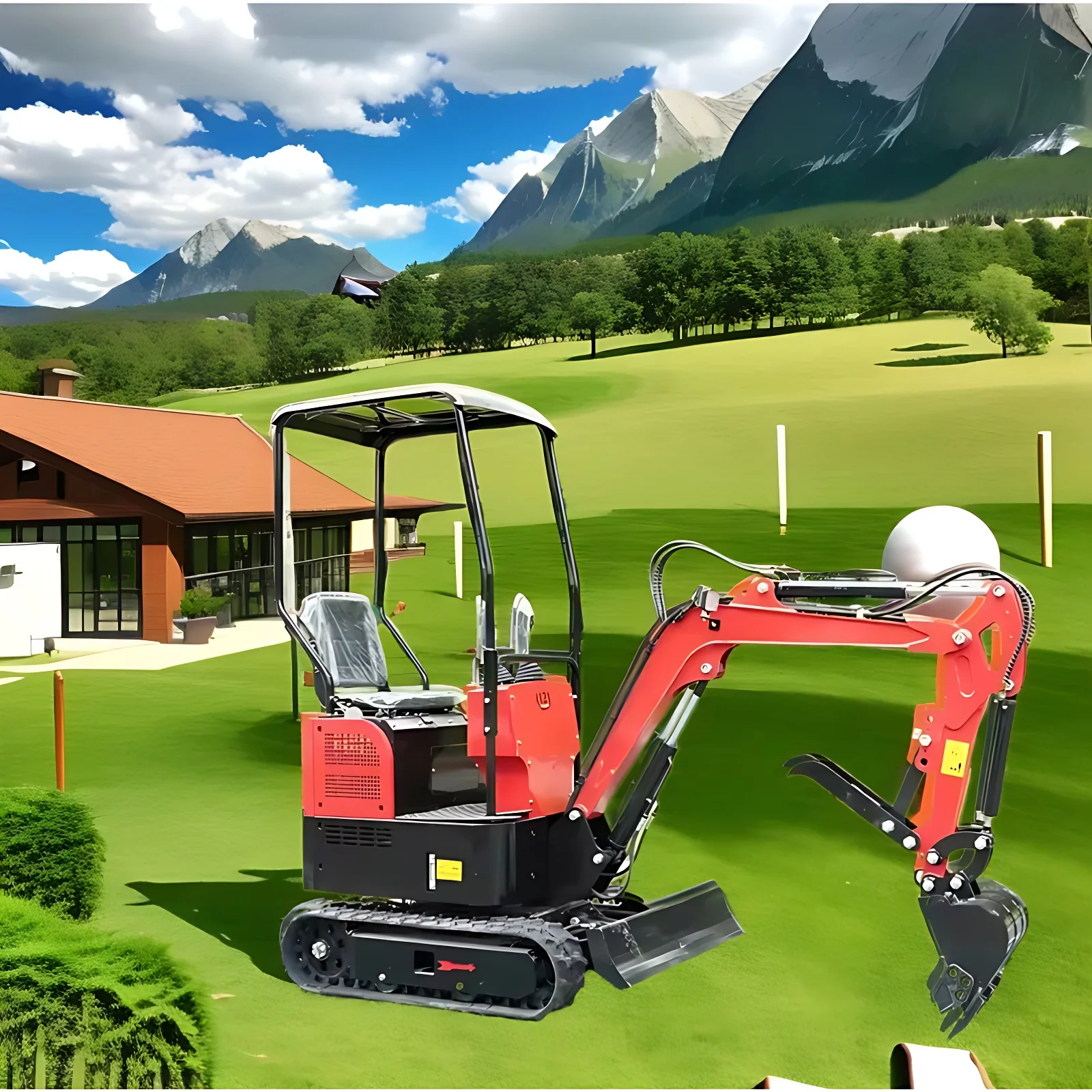 Minibagger-1-Tonnen-Minibagger-Kubota-1-Euro-Gartenger-te-kleine-Bagger ...