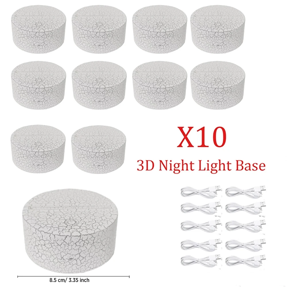 10pcs-Acrylic-3D-LED-Lamp-Base-Table-Night-Light-Base-7-Color-Adjust ...