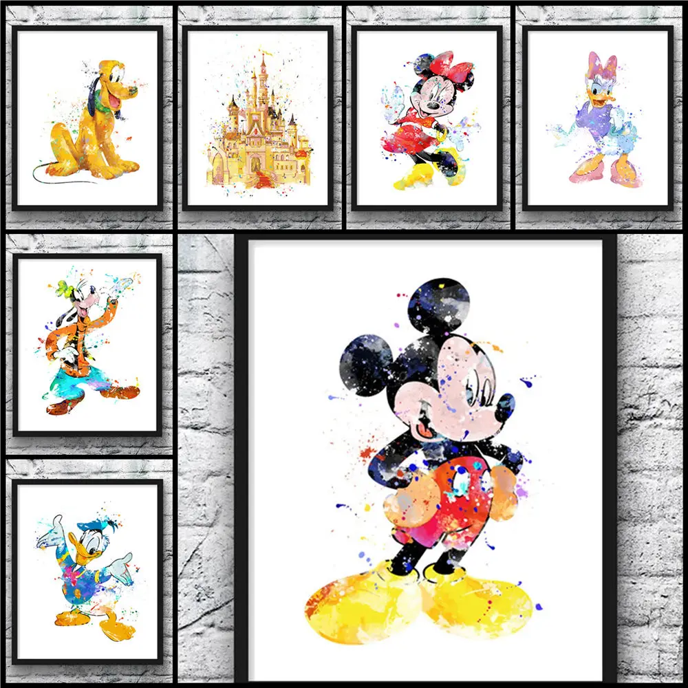 Minnie Mickey Poster | Canvas Room Posters | Disney Wall Poster ...