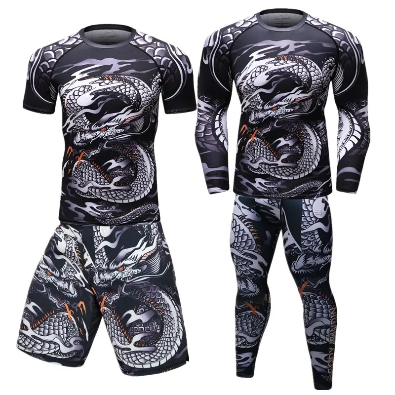 New-Men-Sports-jiu-jitsu-bjj-Suit-Gym-Fitness-Compression-Clothes ...