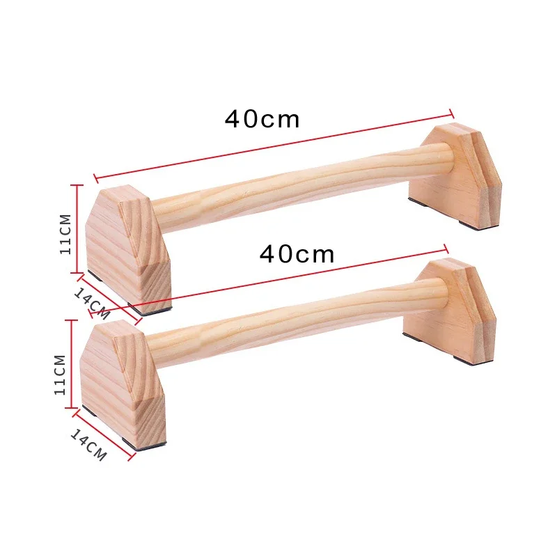 Wood Fitness Equipments Push-Ups Stands Length 40cm or 25cm Fitness ...