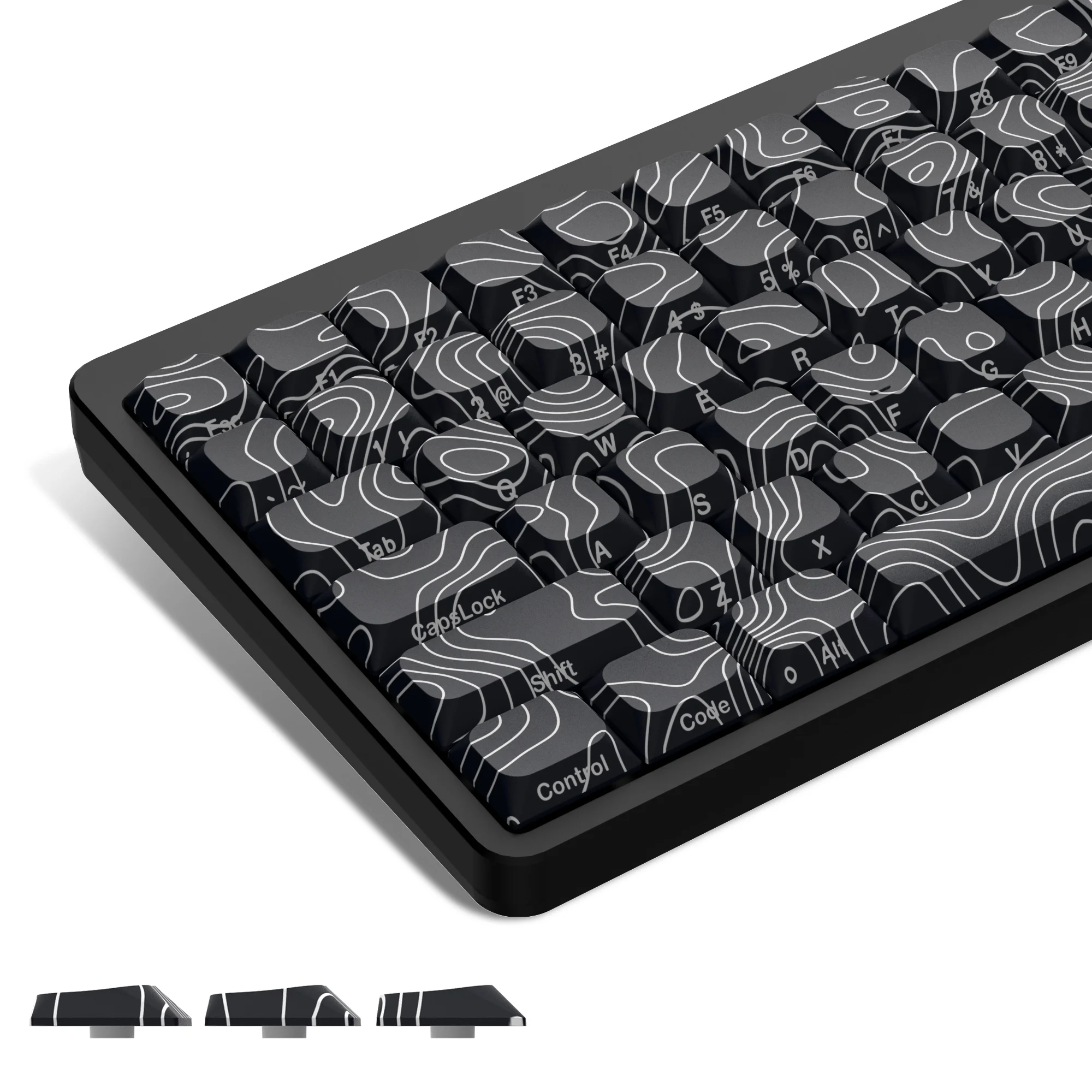 131-Key-Topographic-Low-Profile-PBT-Keycap-Side-Printed-Dye-Sub-Keycap ...