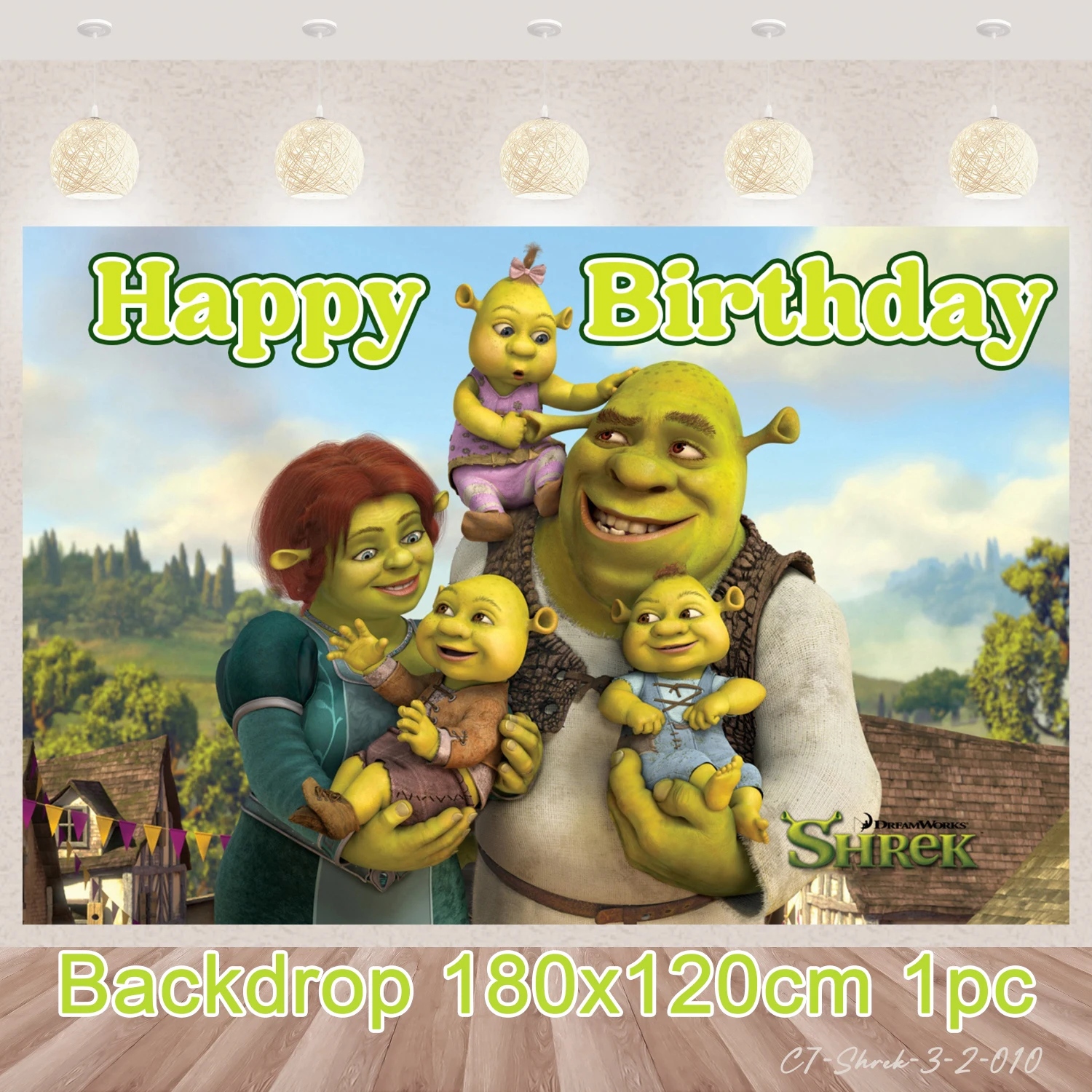Suministros de decoración de fiesta de cumpleaños con temática de Shrek ...