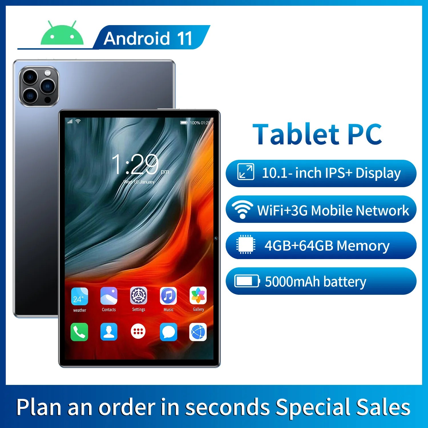 Tablet-PC-P37-Android-Octa-Core-4GB-de-RAM-64GB-ROM-Dual-SIM-Chamada ...