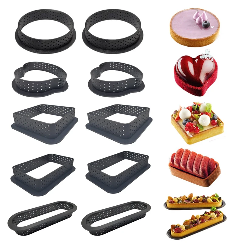 5-20pcs-Perforated-Plastic-Tart-Ring-Circle-DIY-French-Fruit-Mousse ...