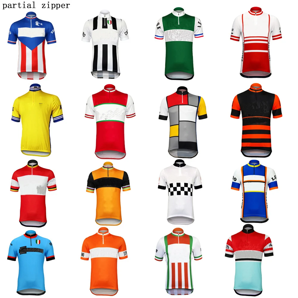 Partial-zipper-cycling-jersey-men-Short-sleeve-Half-zipper-cycling ...