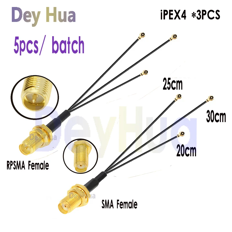 5PCS-IPEX4-SMA-Splitter-Cable-SMA-Female-to-3-U-FL-IPEX4-Female-Jack-3 ...