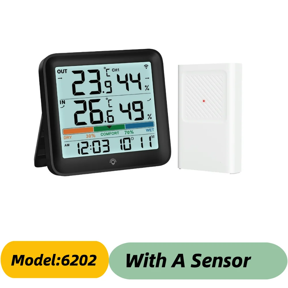 Weather Station Temperature Humidity Meter LCD Digital Thermometer ...