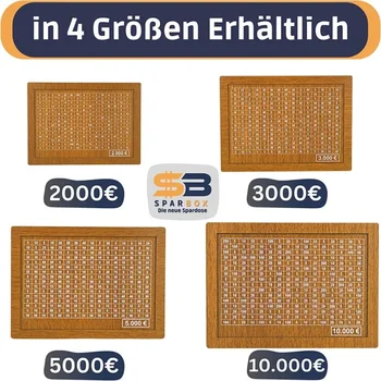 1000/2000/3000/5000/10000 Euro Money Box Piggy Bank Wood Money Bank ...