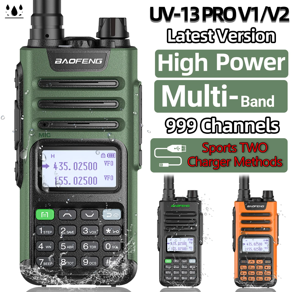 BaoFeng-UV-13-PRO-V1-V2-High-Power-Multi-Band-Walkie-Talkie-Type-C ...