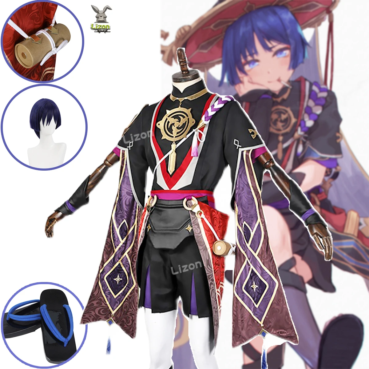 Genshin Impact Scaramouche Cosplay disfraces, traje de juego, traje de ...