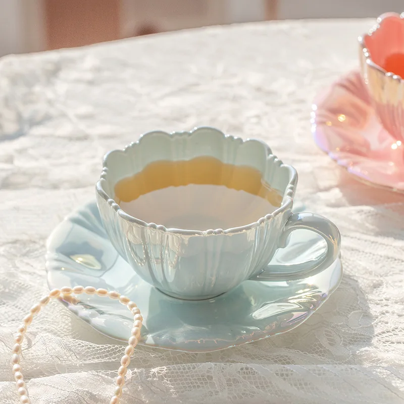 Creative-And-Simple-Flower-Cup-With-Saucer-Set-Ceramic-Tea-Set-European ...